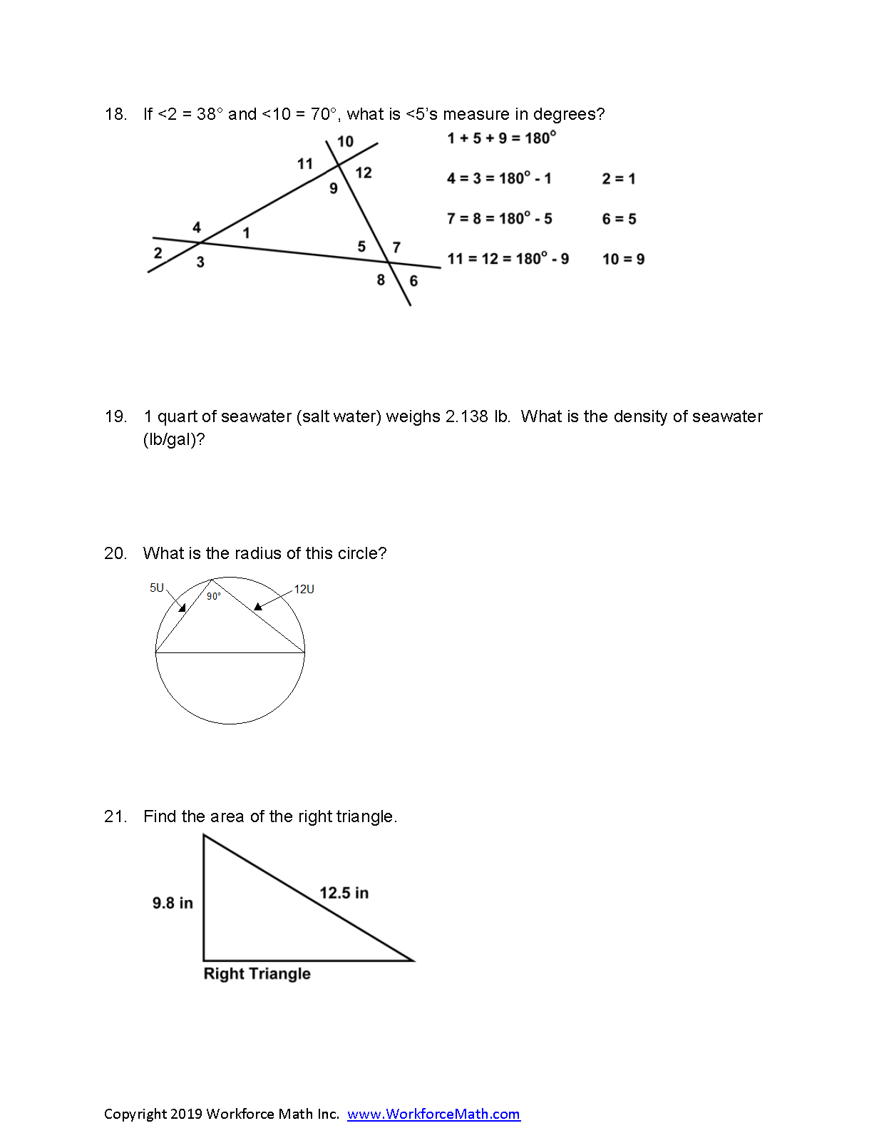 Workforce Math Assessment Test – WORKFORCE MATH